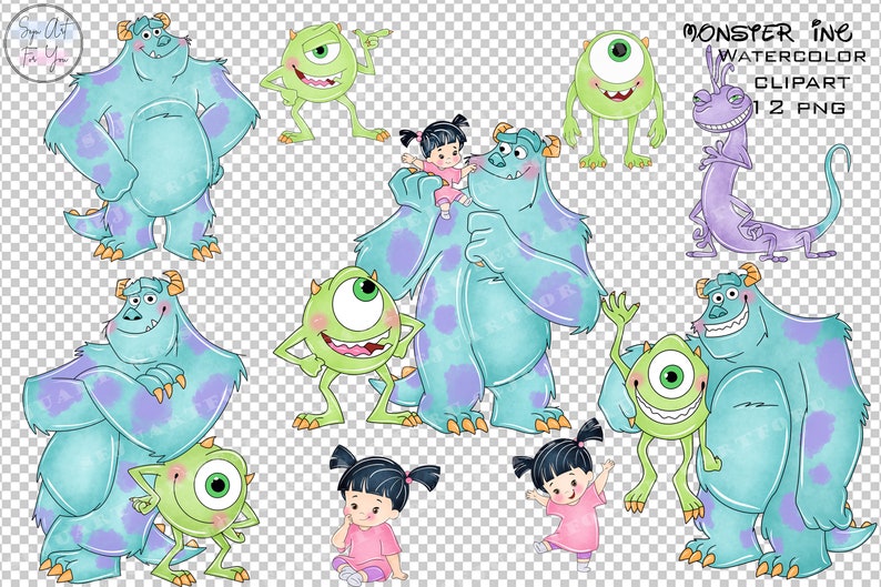 Monster Inc Clipart Monster Inc Clip Art Monster Inc - Etsy New Zealand