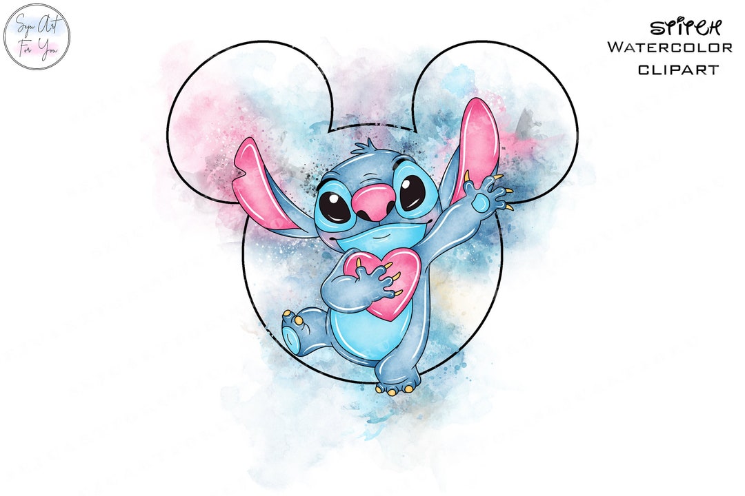 Stitch Clipart,stitch Png,stitch Watercolor, Stitch Clip Art ...