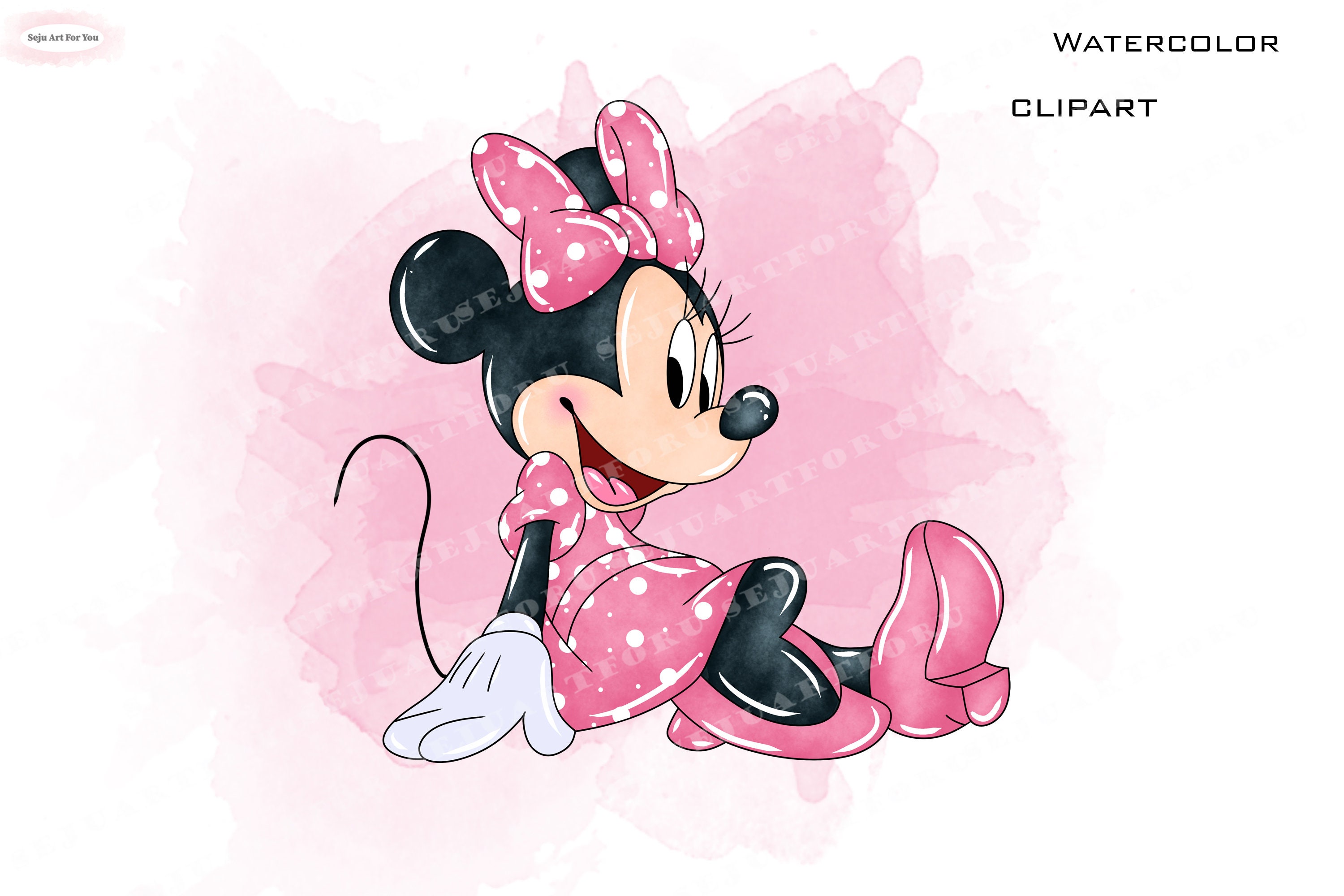 Pink Minnie Bow Clipart