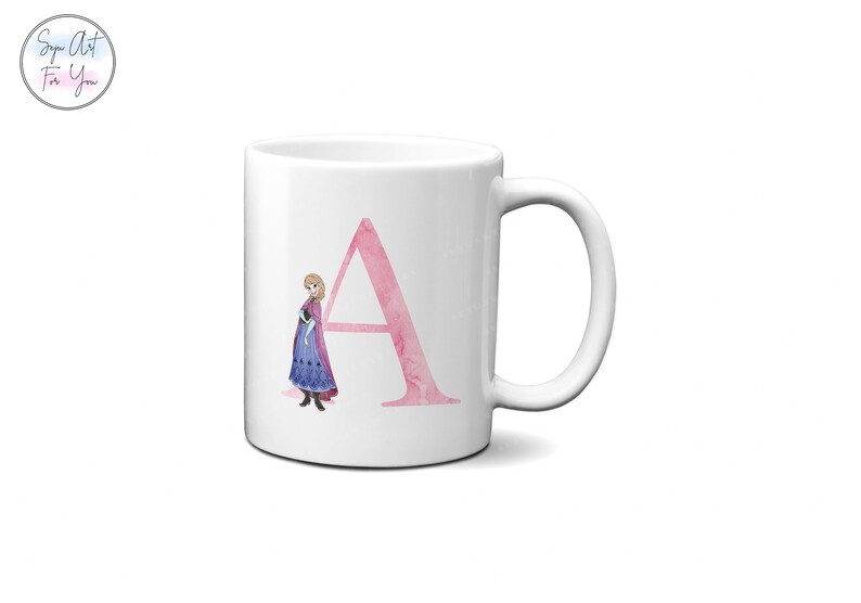 Princess Anna Watercolor Alphabet Clipart (PNG) - Etsy