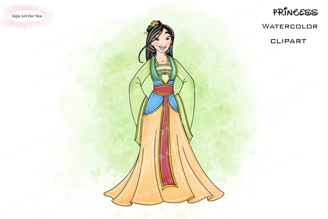 Watercolor Princess Clipart Princess Watercolor Clipart - Etsy