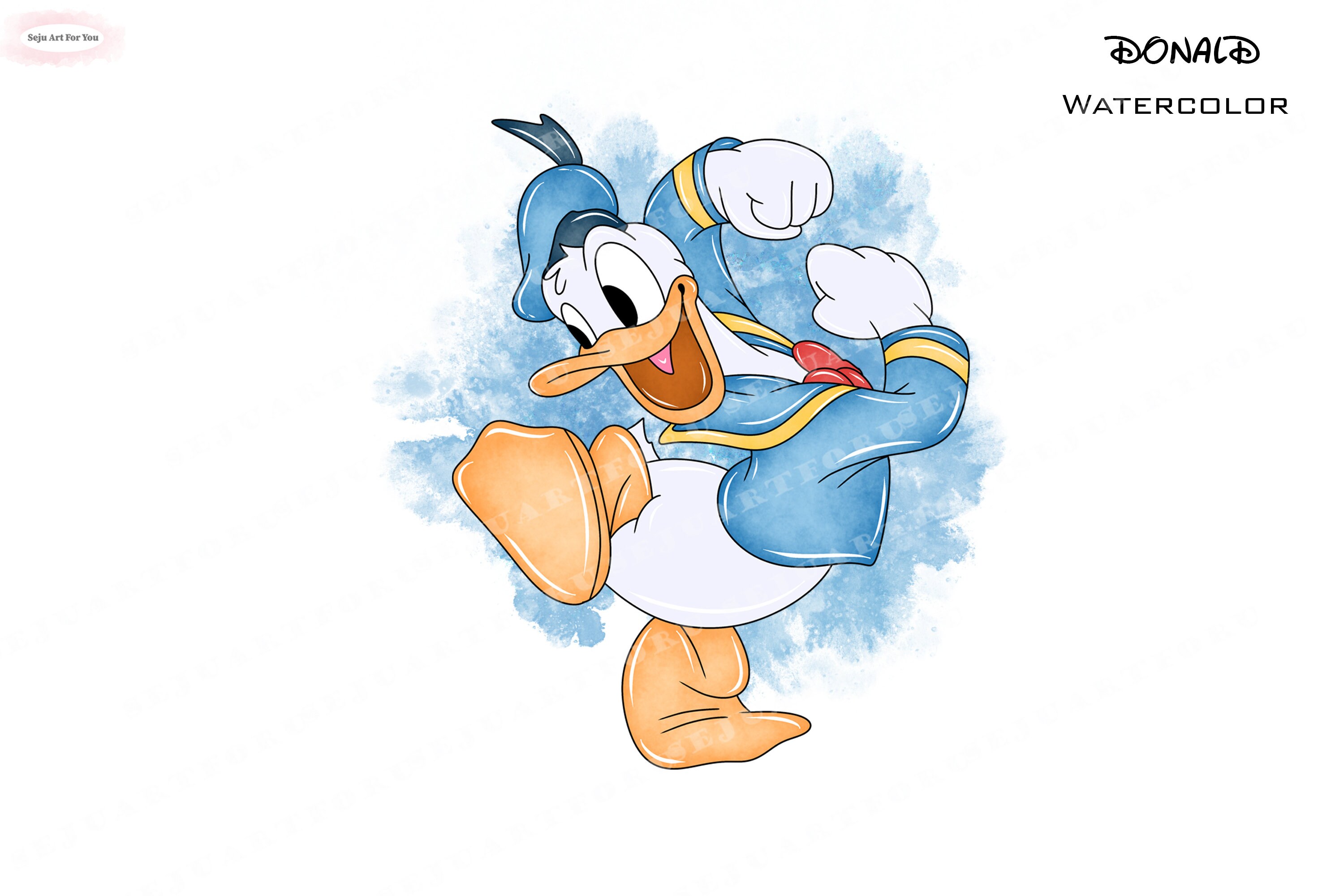 Donald Duck Watercolor Clipart Bundle (digital Download) - Etsy