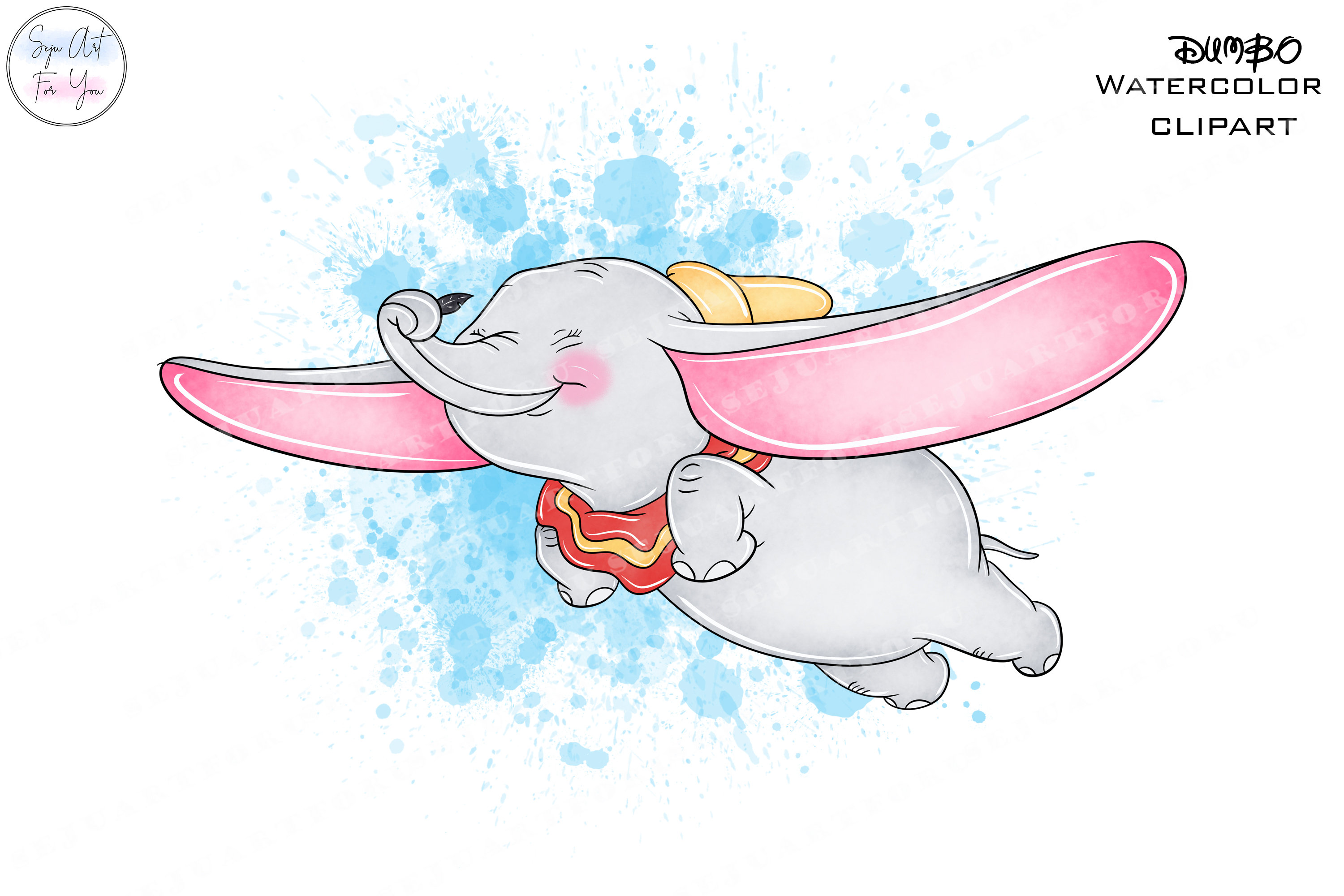 Dumbo Clipartdumbo Dumbo Png Dumbo Print Elephant Baby - Etsy