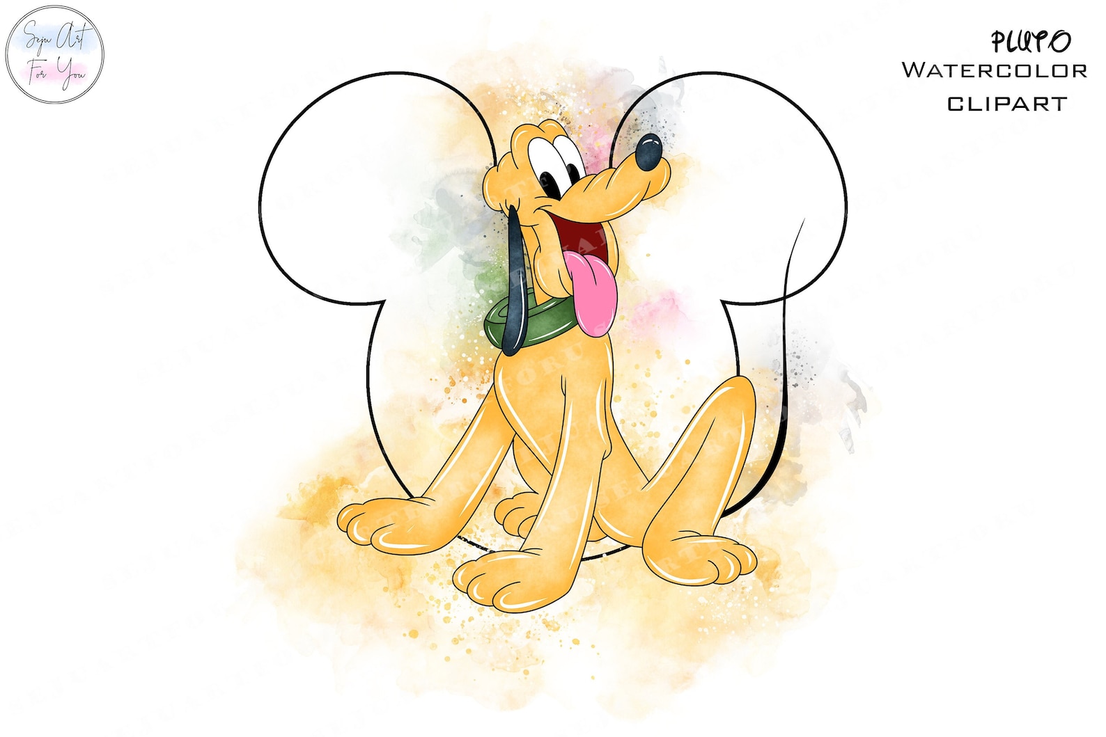 Pluto Clipart Pluto Png Pluto Watercolor Pluto Watercolor - Etsy