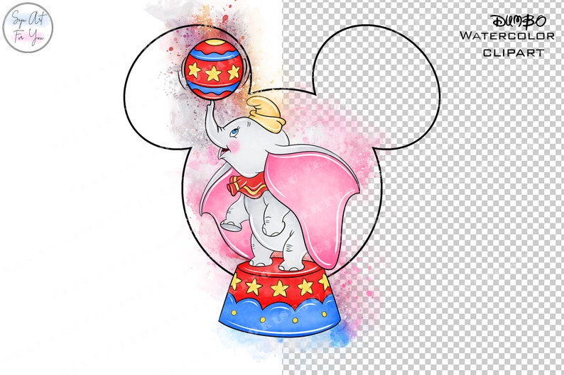 Dumbo Clipartdumbo Dumbo Png Dumbo Print Elephant Baby - Etsy