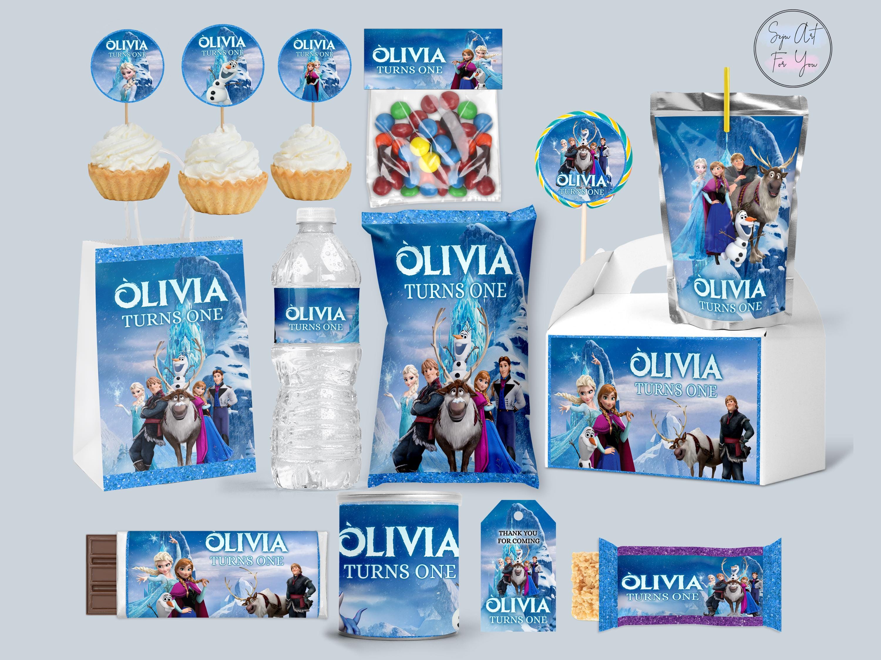Frozen Birthday Party Favor Bundle, Elsa Princess Labels (digital File ...