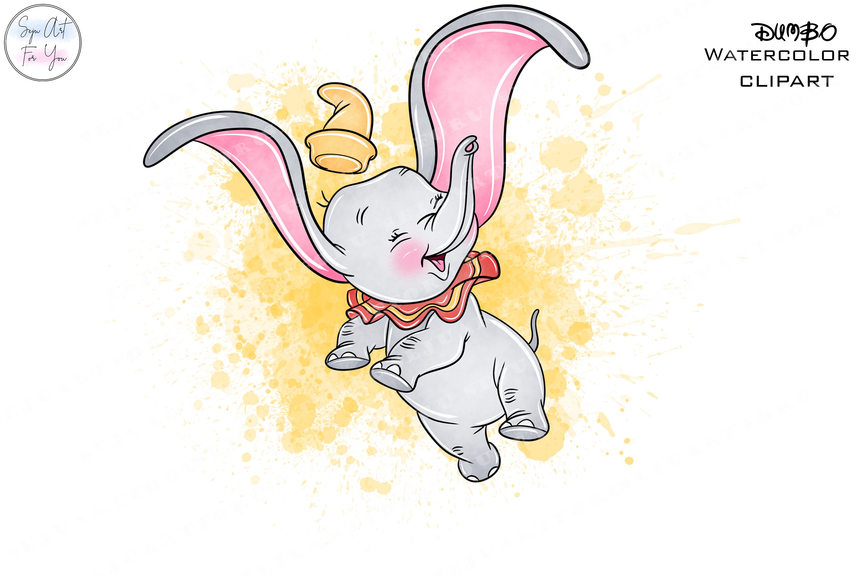 Dumbo Clipartdumbo Dumbo Png Dumbo Print Elephant Baby - Etsy UK