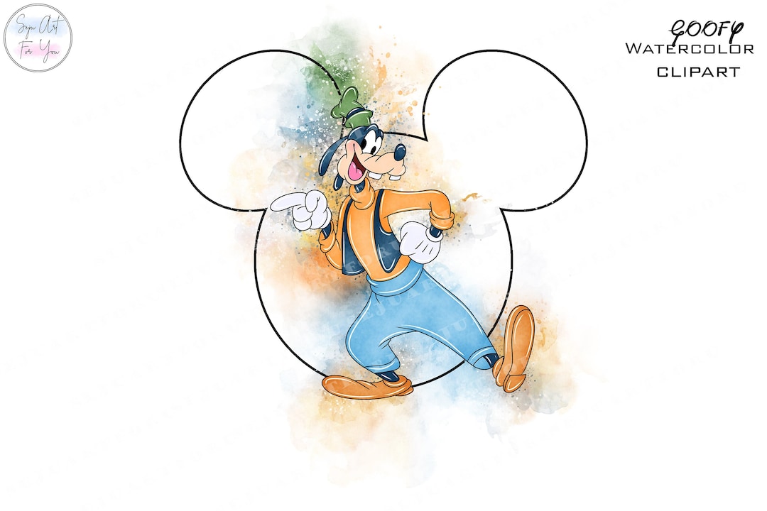 Goofy Clipart, Goofy, Goofy Png, Goofy Watercolor Clipart, Goofy ...