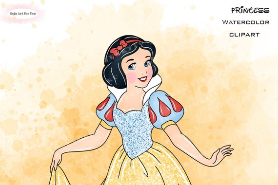 Watercolor Princess Clipart Princess Watercolor Clipart - Etsy