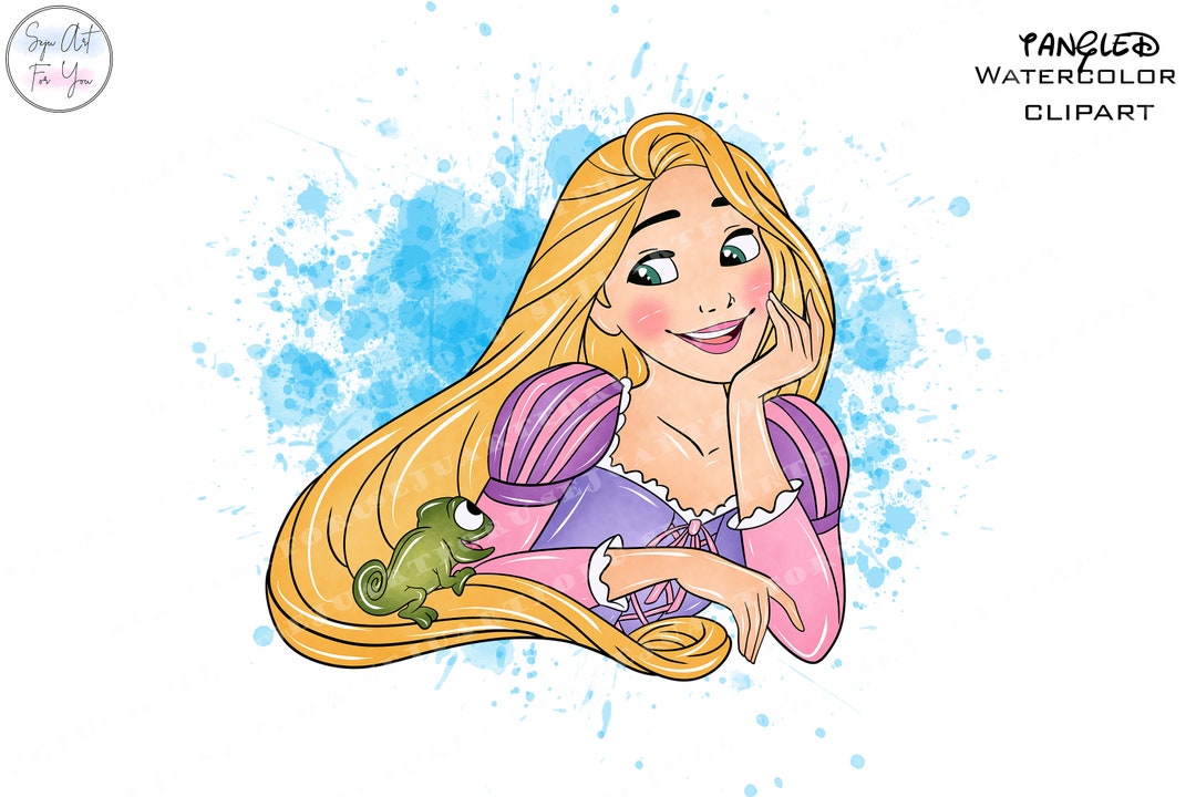 Tangled Png Princess Rapunzel Watercolor Clipart Png Files Clipart ...