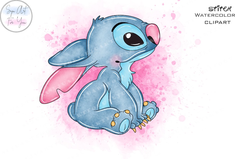 Stitch Clipart,stitch Png,stitch Watercolor, Stitch Clip Art ...