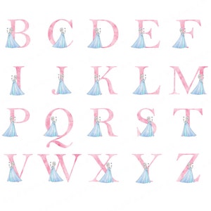 Princess Alphabet, Frozen, Princess Elsa Alphabet, Ana, Frozen Alphabet ...