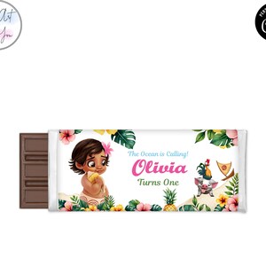 Baby Moana Princess Birthday Hershey Bar Wrapper Candy Bar Wrapper ...