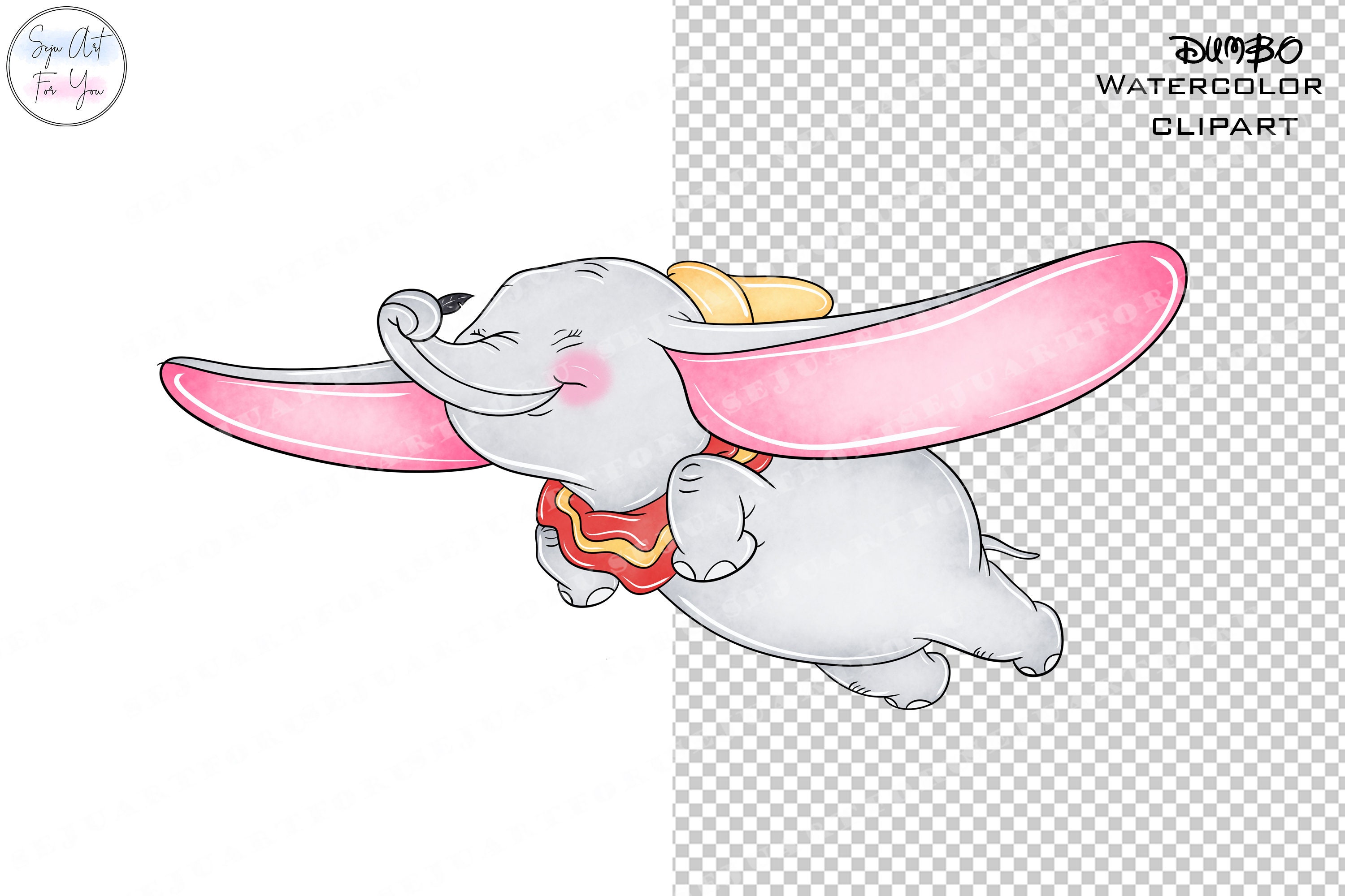 Dumbo Clipartdumbo Dumbo Png Dumbo Print Elephant Baby - Etsy