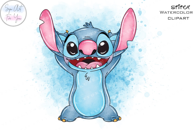 Stitch Clipart,stitch Png,stitch Watercolor, Stitch Clip Art, Watercolor Stitch, Stitch , Stitch ...