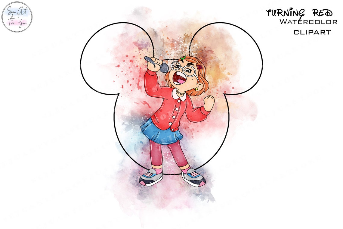 Turning Red Turning Red Clipart Watercolor Turning Red - Etsy