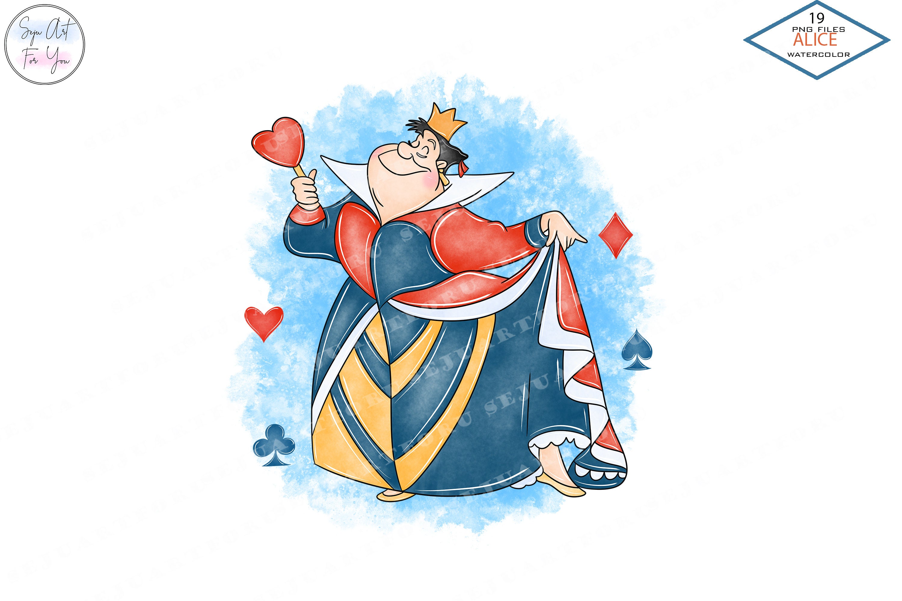Alice in Wonderland Clipart, Watercolor PNG Files (digital Download) - Etsy