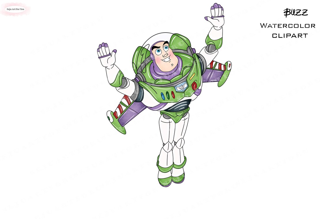 Buzz Lightyear Buzz Lightyear Watercolor. Buzz Lightyear - Etsy