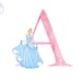 Cinderella Watercolor Alphabet Clipart, Princess Letters (PNG) - Etsy