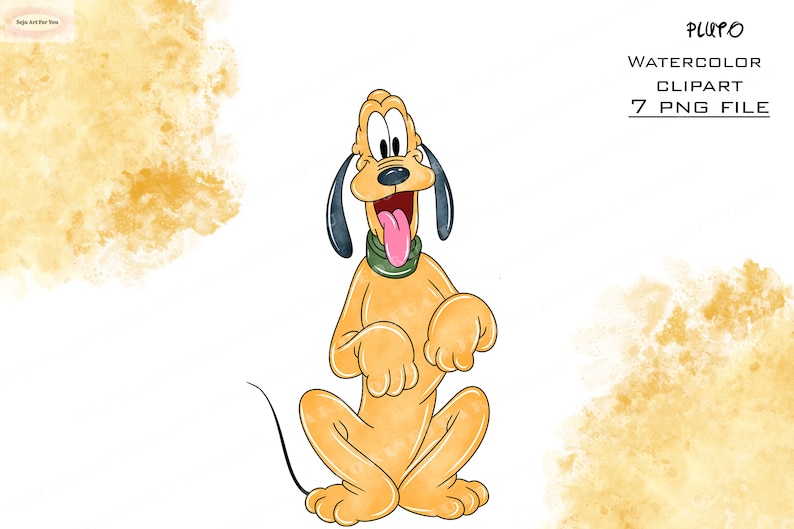 Pluto Clipart Pluto Png Pluto Watercolor Pluto Watercolor - Etsy