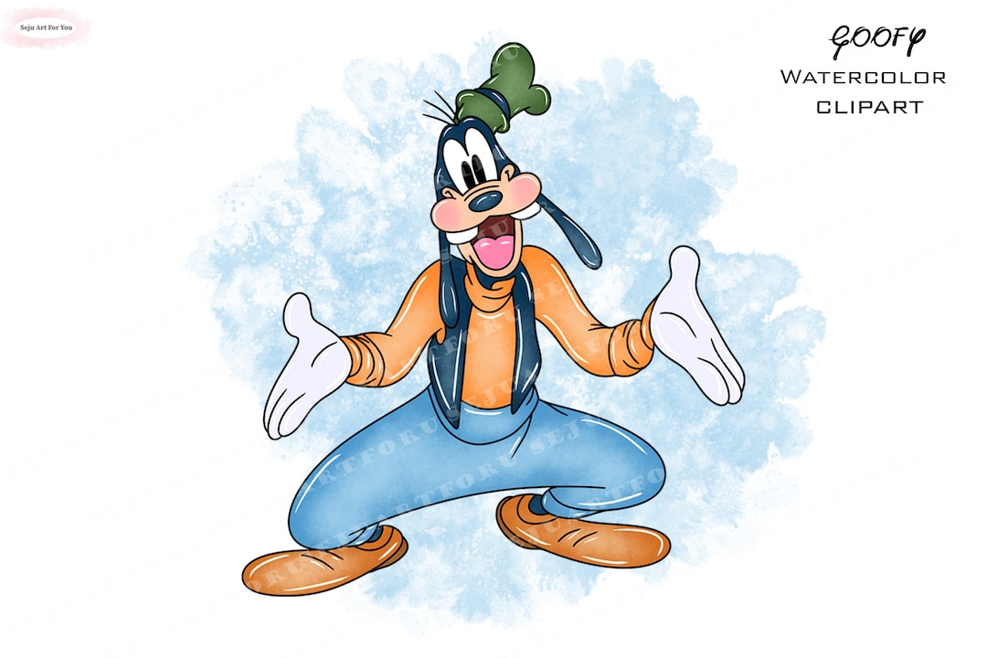 Goofy Clipart, Goofy, Goofy Png, Goofy Watercolor Clipart, Goofy ...