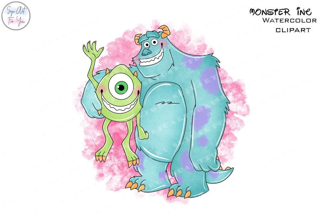 Monster Inc Clipart, Monster Inc Clip Art, Monster Inc Watercolor ...