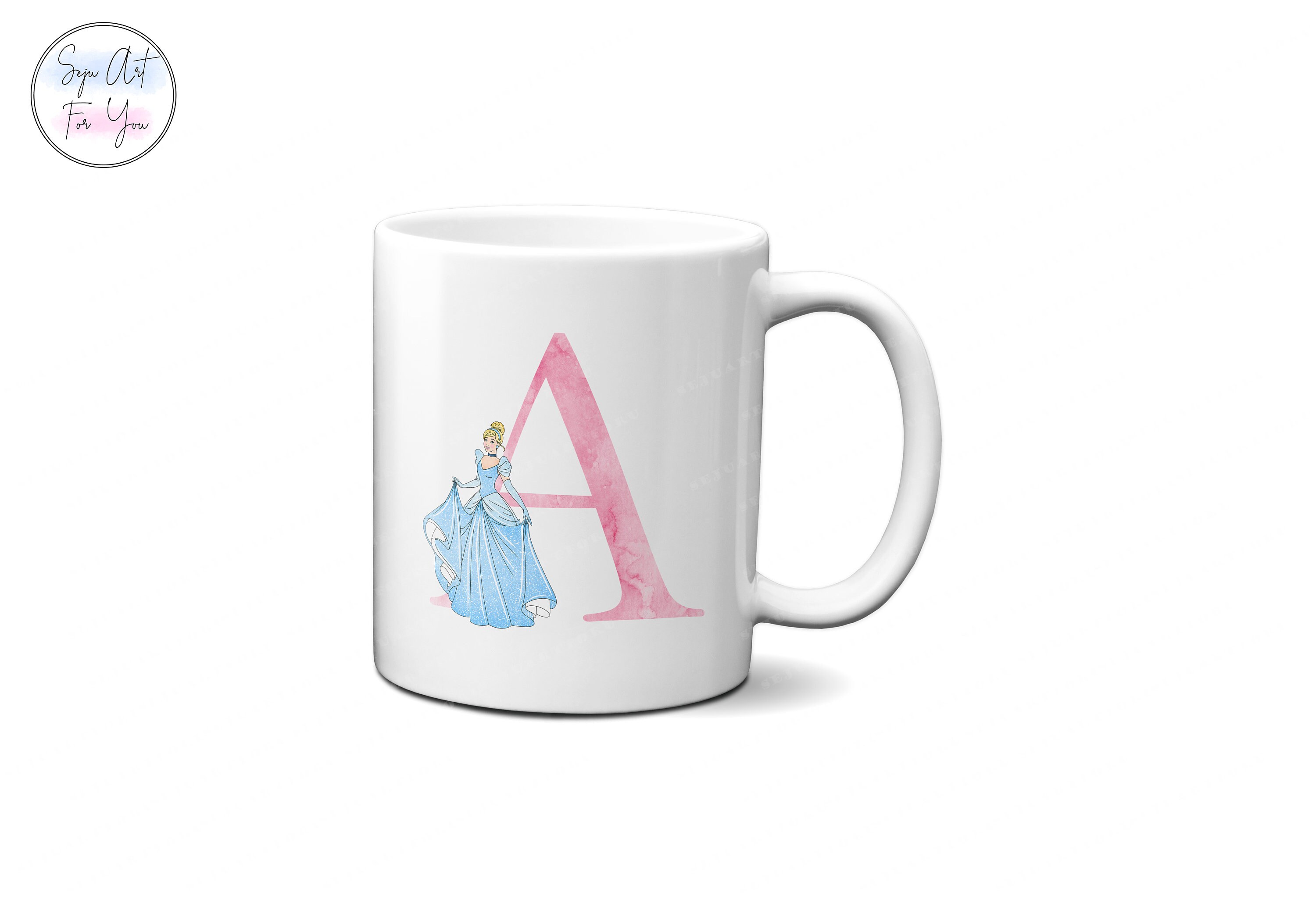 Cinderella Watercolor Alphabet Clipart, Princess Letters (PNG) - Etsy