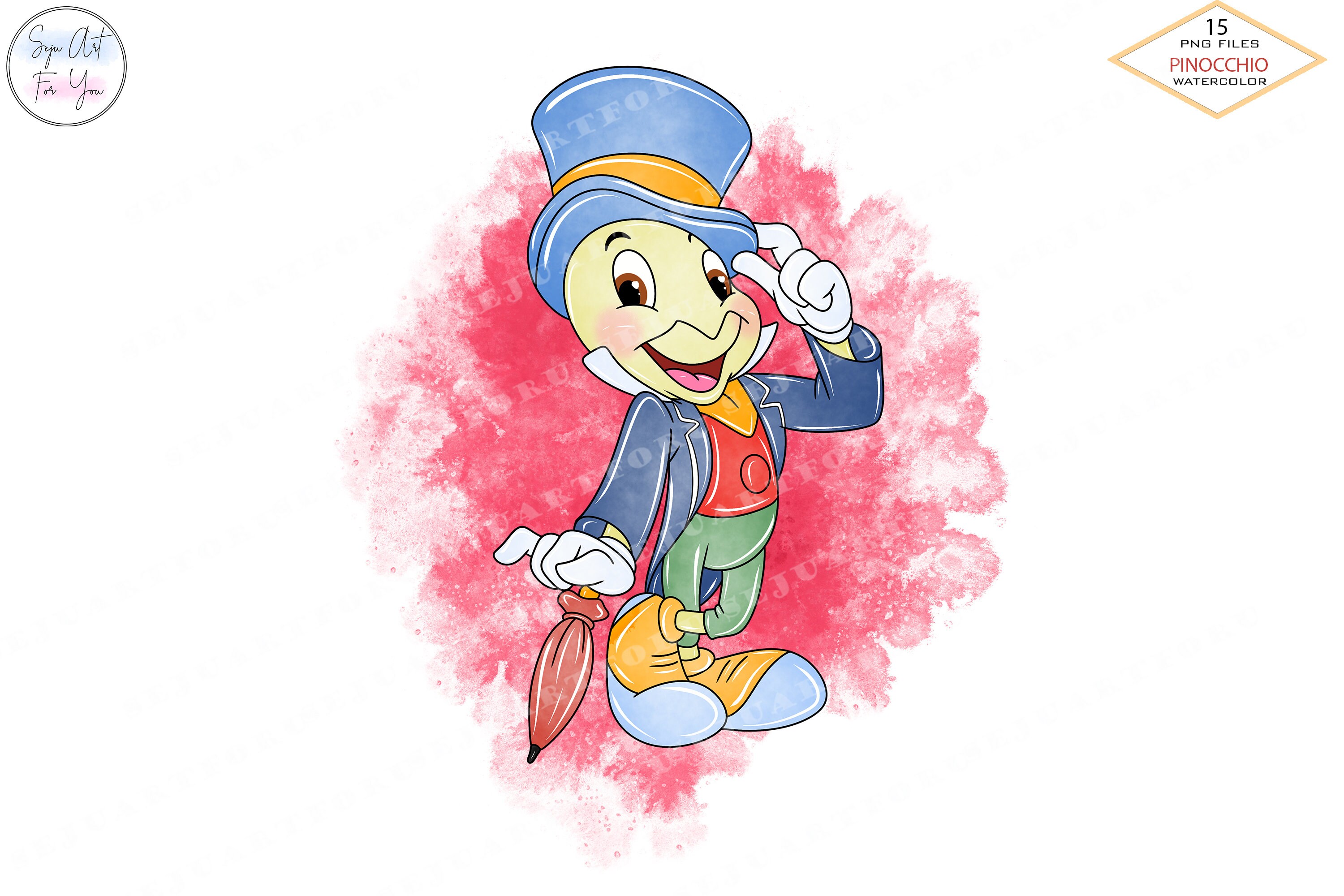Watercolor Pinocchio Clipart Bundle, PNG Files (digital Download) - Etsy