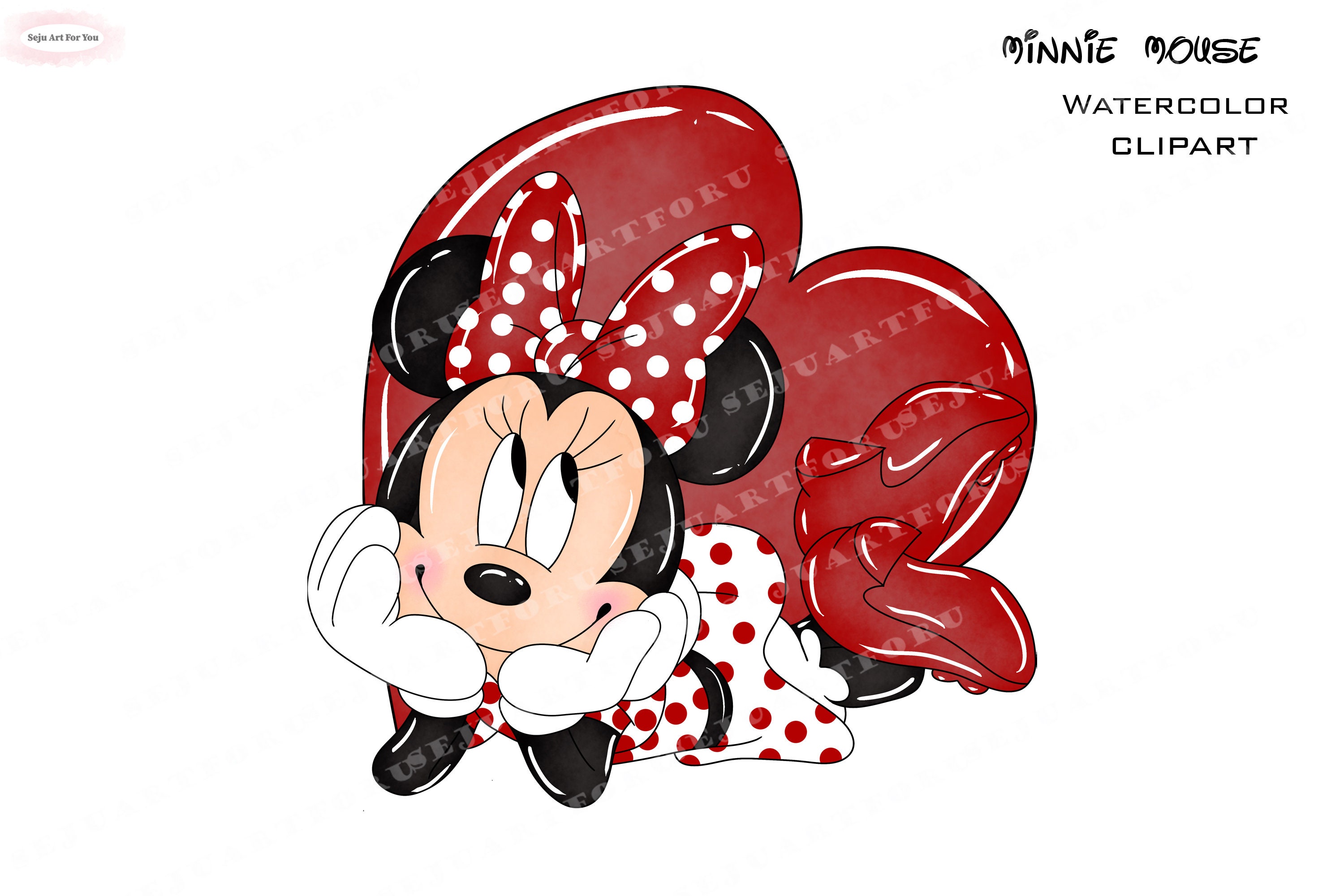 Minnie Mouse Number 1 Clip Art