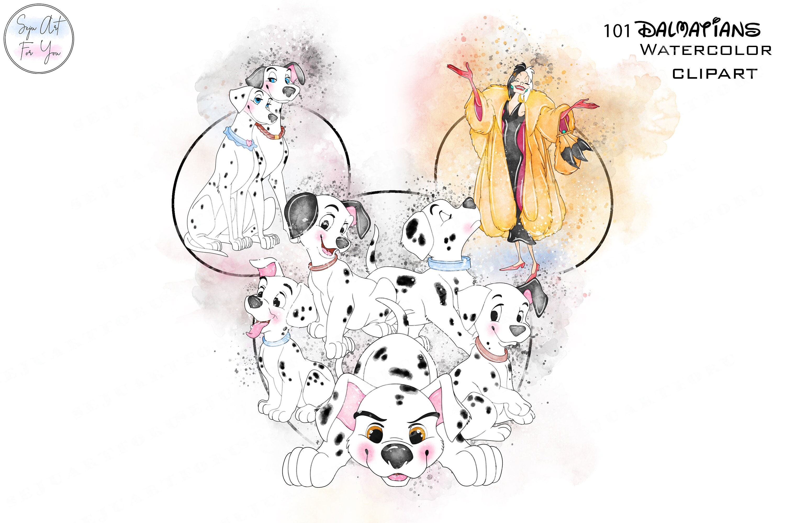101 Dalmatians Clipart, 101 Dalmatians , 101 Dalmatians Png, 101 ...