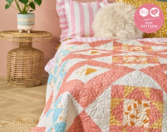 Panda Pop, Clamshell Quilt, Quilt Pattern, Applique Pattern, Love ...