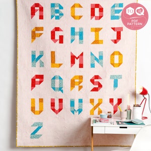 Alphabet Quilt, Letter Quilt Blocks, Love Patchwork & Quilting, Digital ...