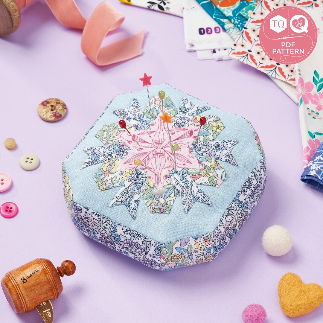 EPP Pincushion, Sewing Pattern, English Paper Piecing, Love Patchwork ...