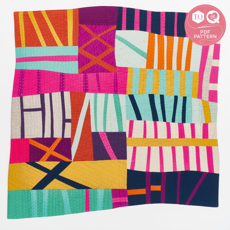 Jazz Solo Quilt, Improv Quilt Pattern, Love Patchwork & Quilting ...