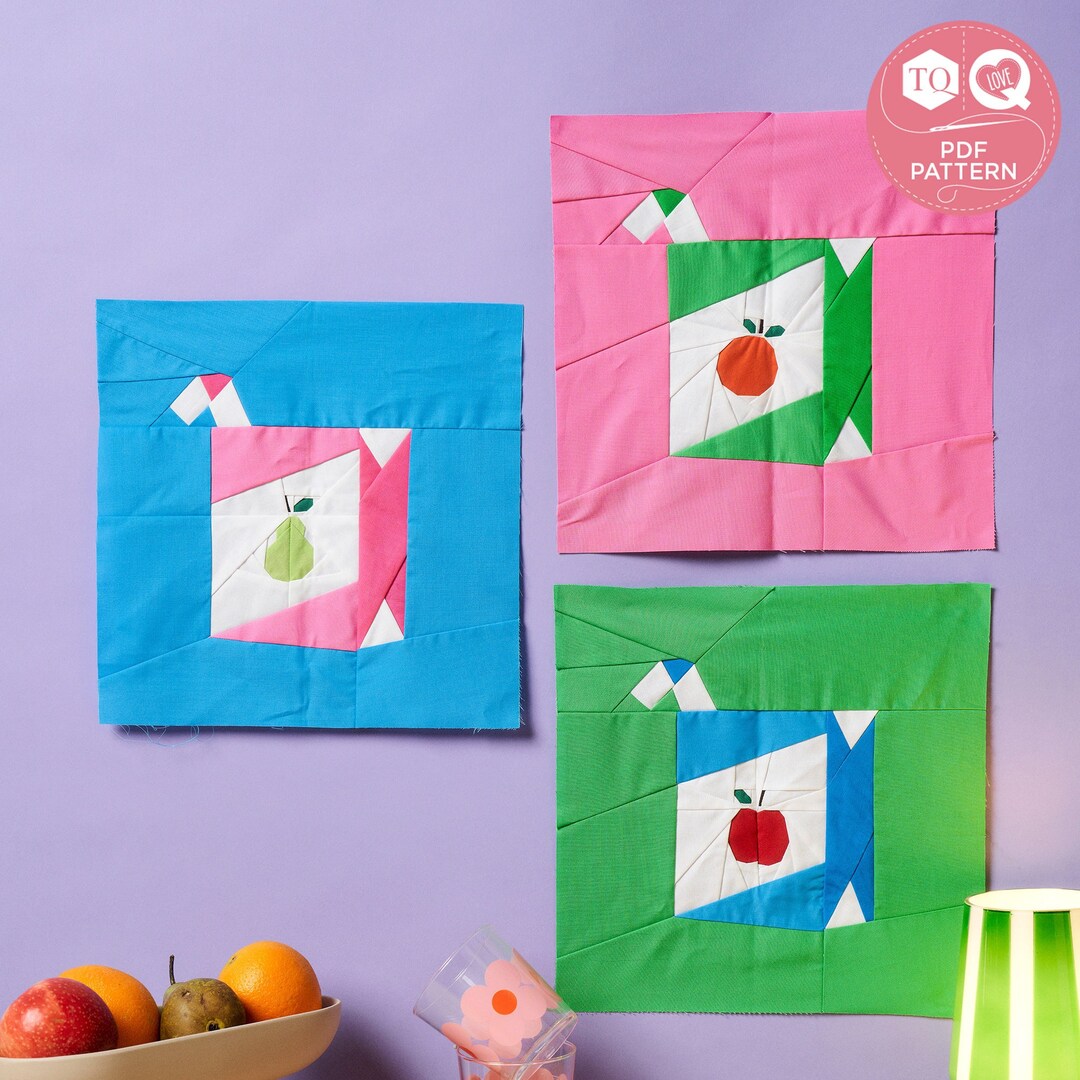 FPP Juice Box Quilt Blocks, Sewing Pattern, Foundation Piecing ...