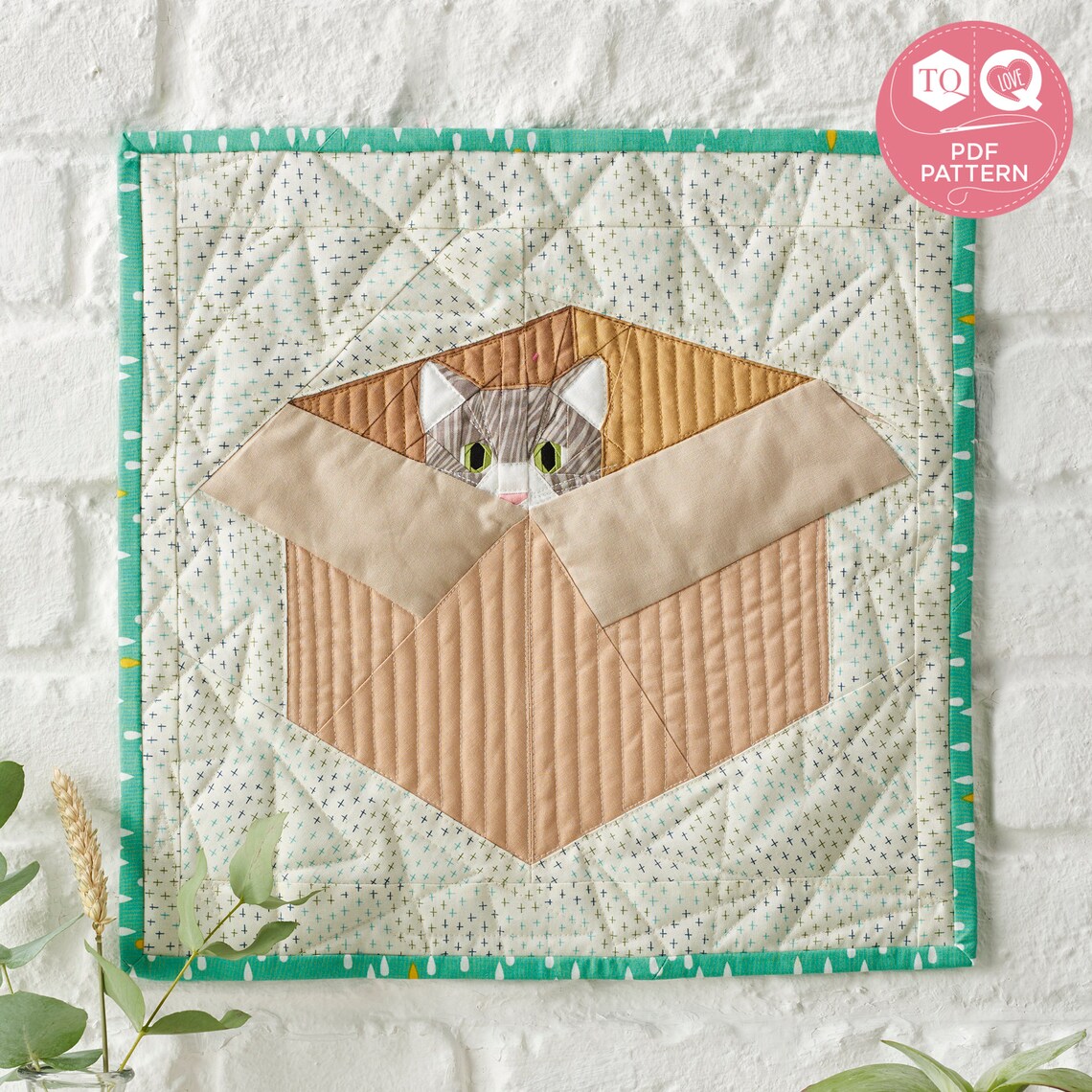 BUNDLE: Cat Quilts, Sewing Patterns, FPP Cat Patterns, Love Patchwork ...