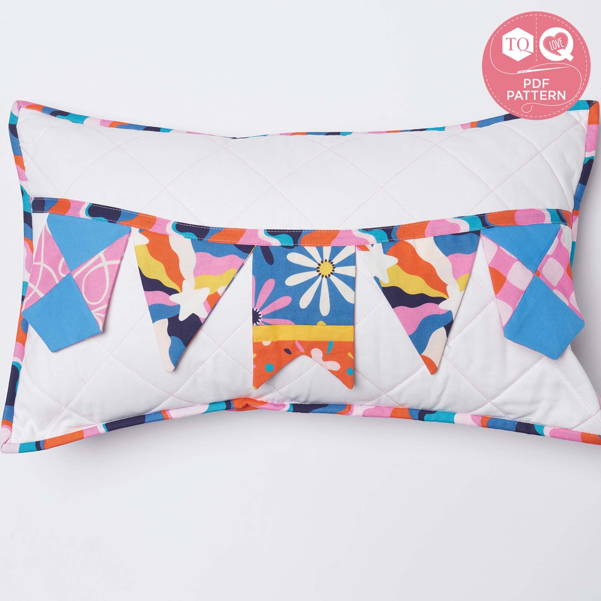 Bunting Pattern, Bunting Templates, Cushion Sewing Pattern, Love ...