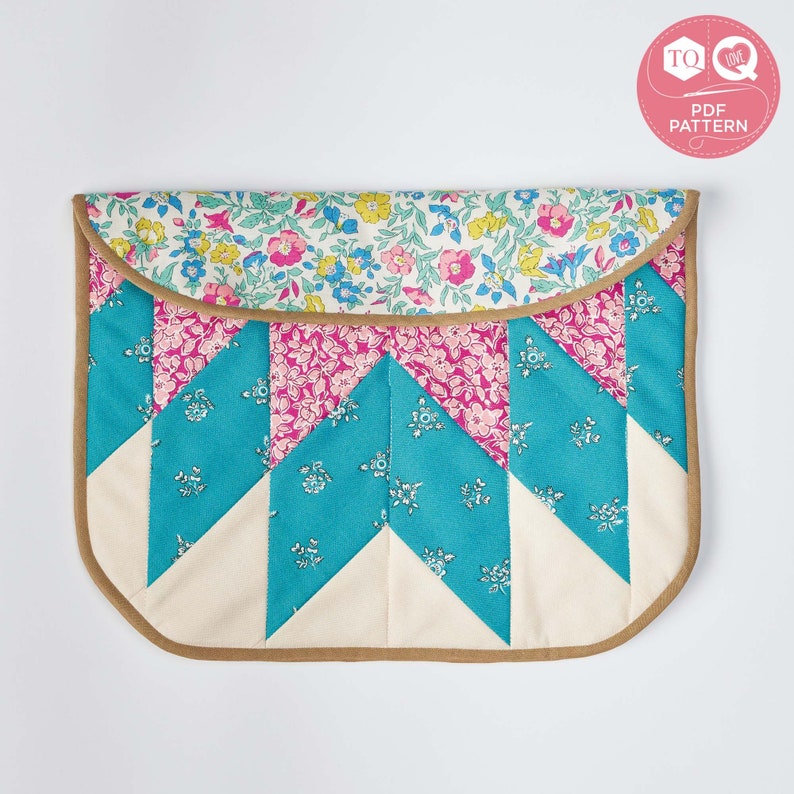 Patchwork Clutch Bag Pattern, Strip Piecing, Love Patchwork & Quilting, Digital Quilt Pattern ...