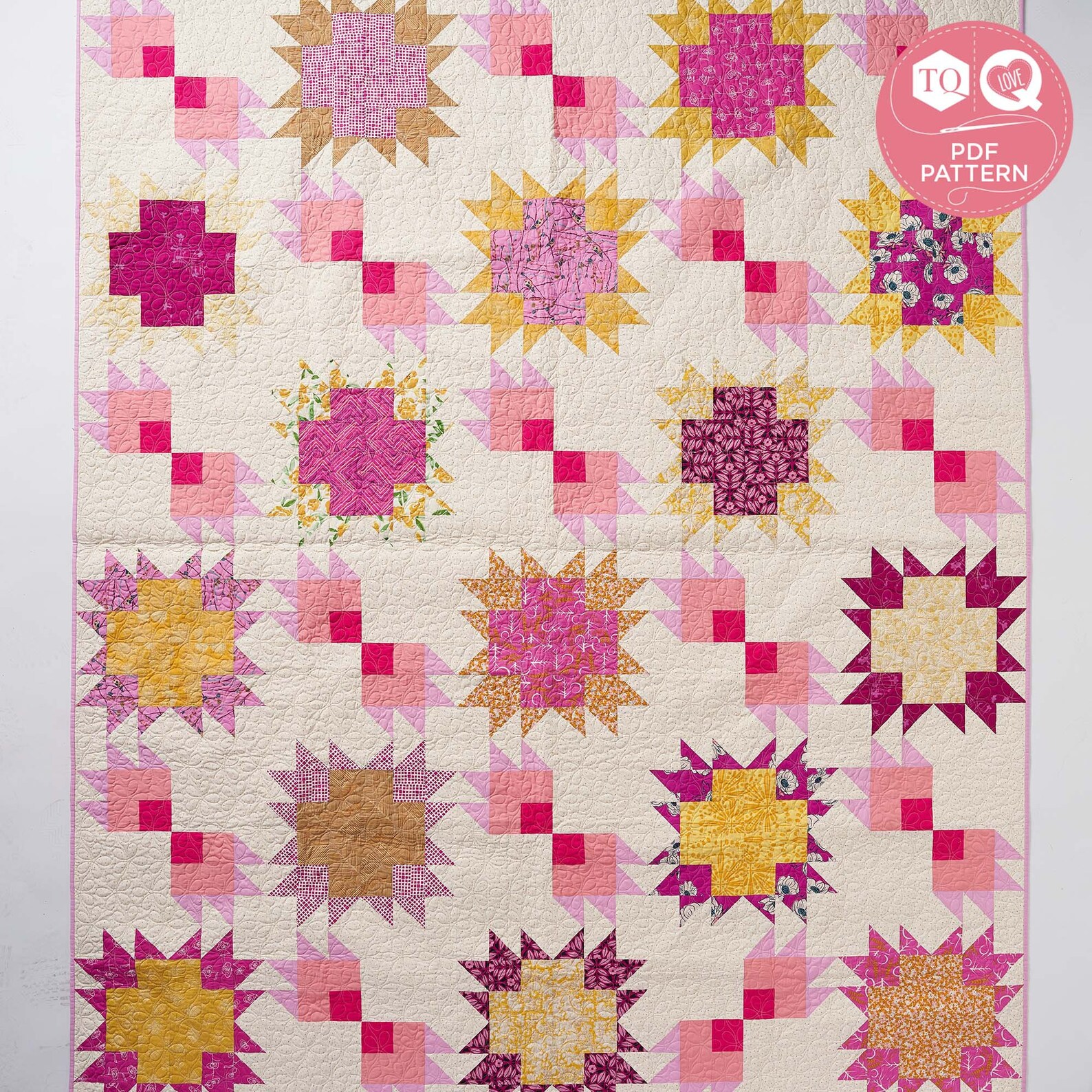 Modern Quilt Pattern, Bear Paw Quilt, Love Patchwork & Quilting ...