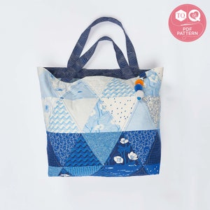 Triangle Tote Bag, Sewing Pattern, Patchwork Bag, Love Patchwork & Quilting, Digital Quilt ...