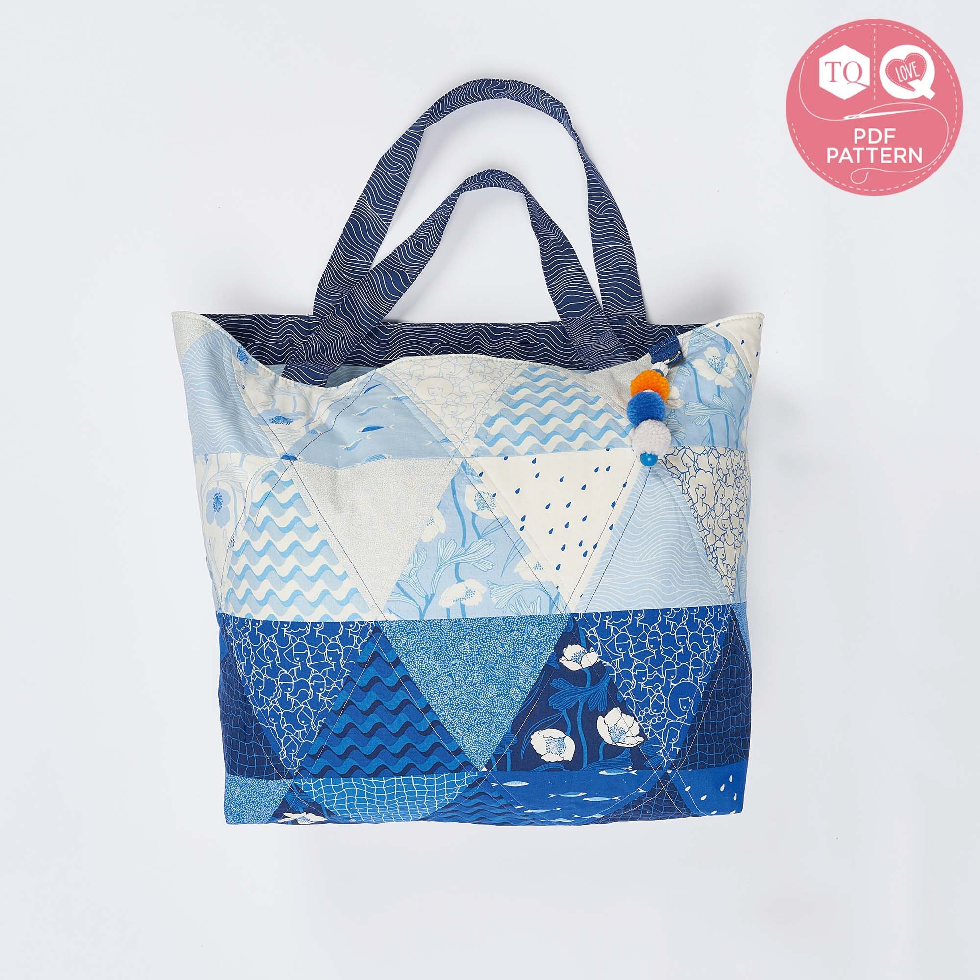 Triangle Tote Bag, Sewing Pattern, Patchwork Bag, Love Patchwork ...