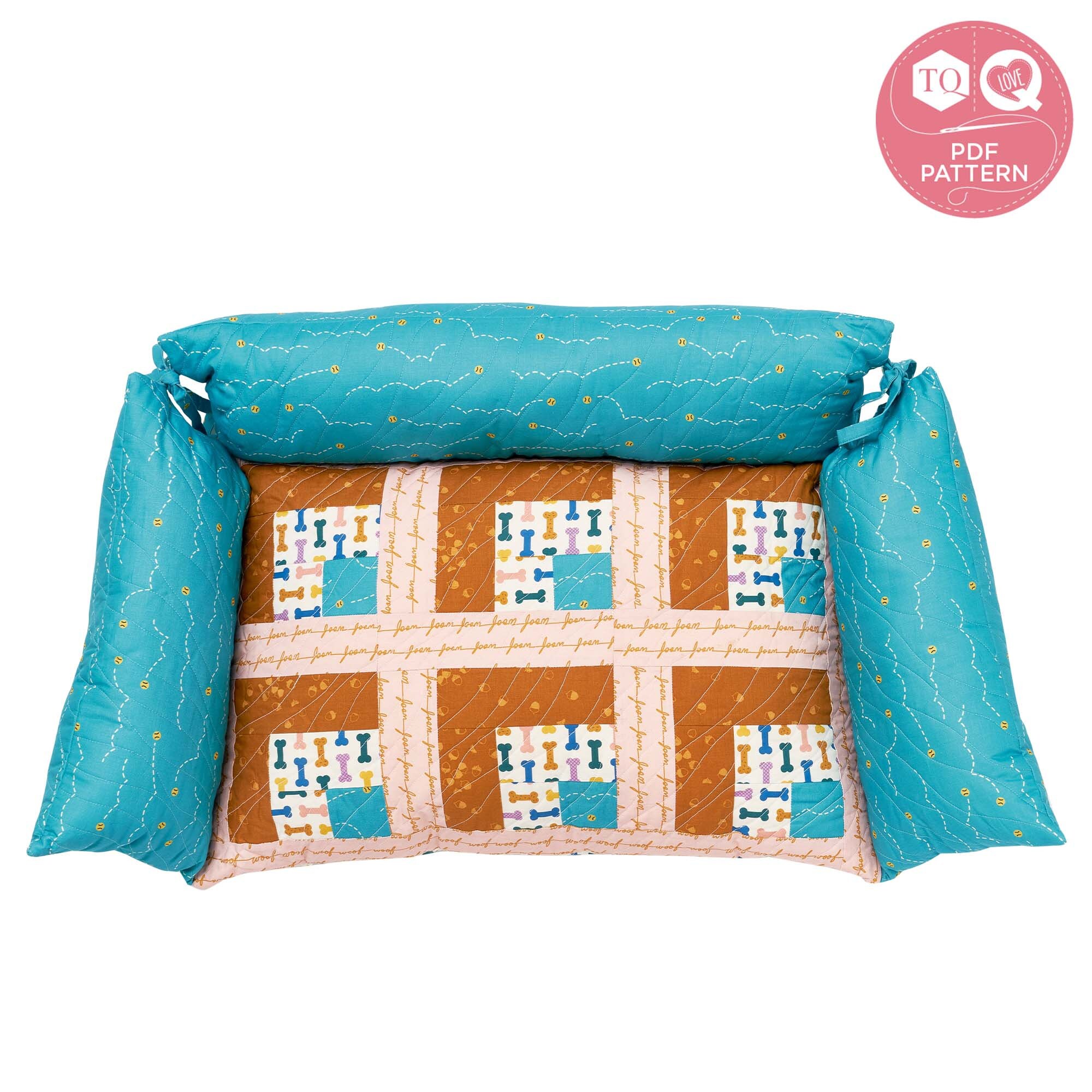 Puppy Love Dog Bed, Sewing Pattern, Storage Baskets, Love Patchwork ...