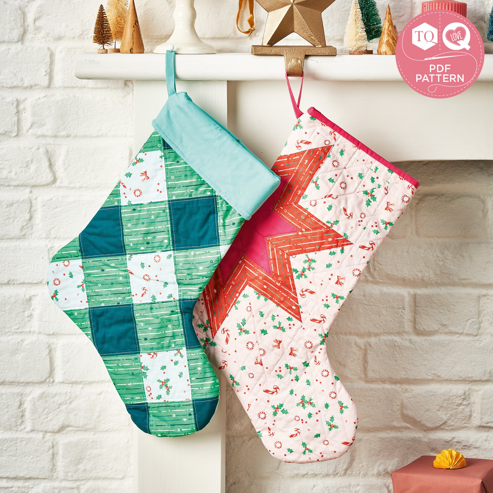 Patchwork Stocking Patterns, Christmas Stocking Pattern, Love Patchwork ...