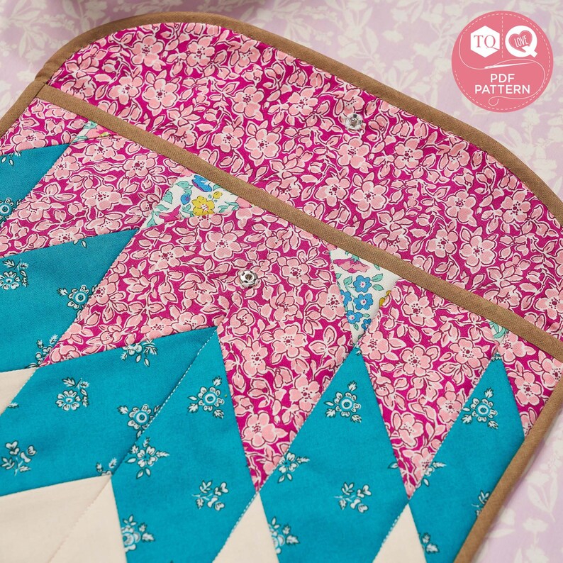 Patchwork Clutch Bag Pattern, Strip Piecing, Love Patchwork & Quilting, Digital Quilt Pattern ...