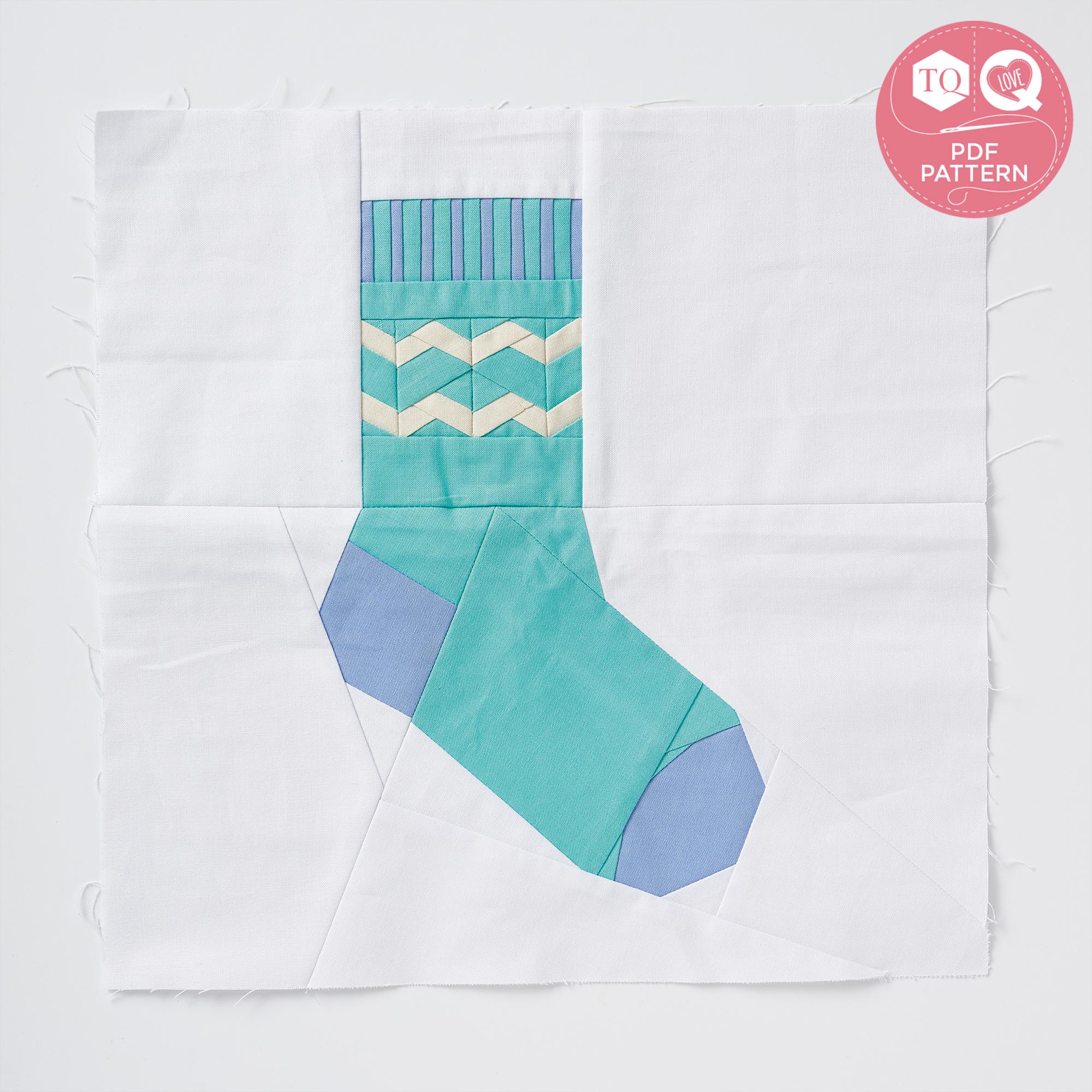Cosy FPP Blocks, Sewing Pattern, Yarn, Sock, Books Quilt Block ...