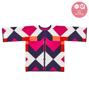 Quilted Jacket Pattern, Sewing Pattern, Patchwork Coat, Starry Quilt ...