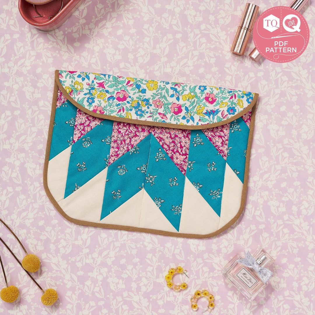 Patchwork Clutch Bag Pattern, Strip Piecing, Love Patchwork & Quilting ...
