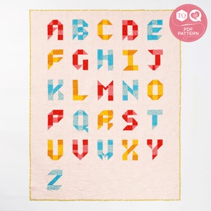 Alphabet Quilt, Letter Quilt Blocks, Love Patchwork & Quilting, Digital ...