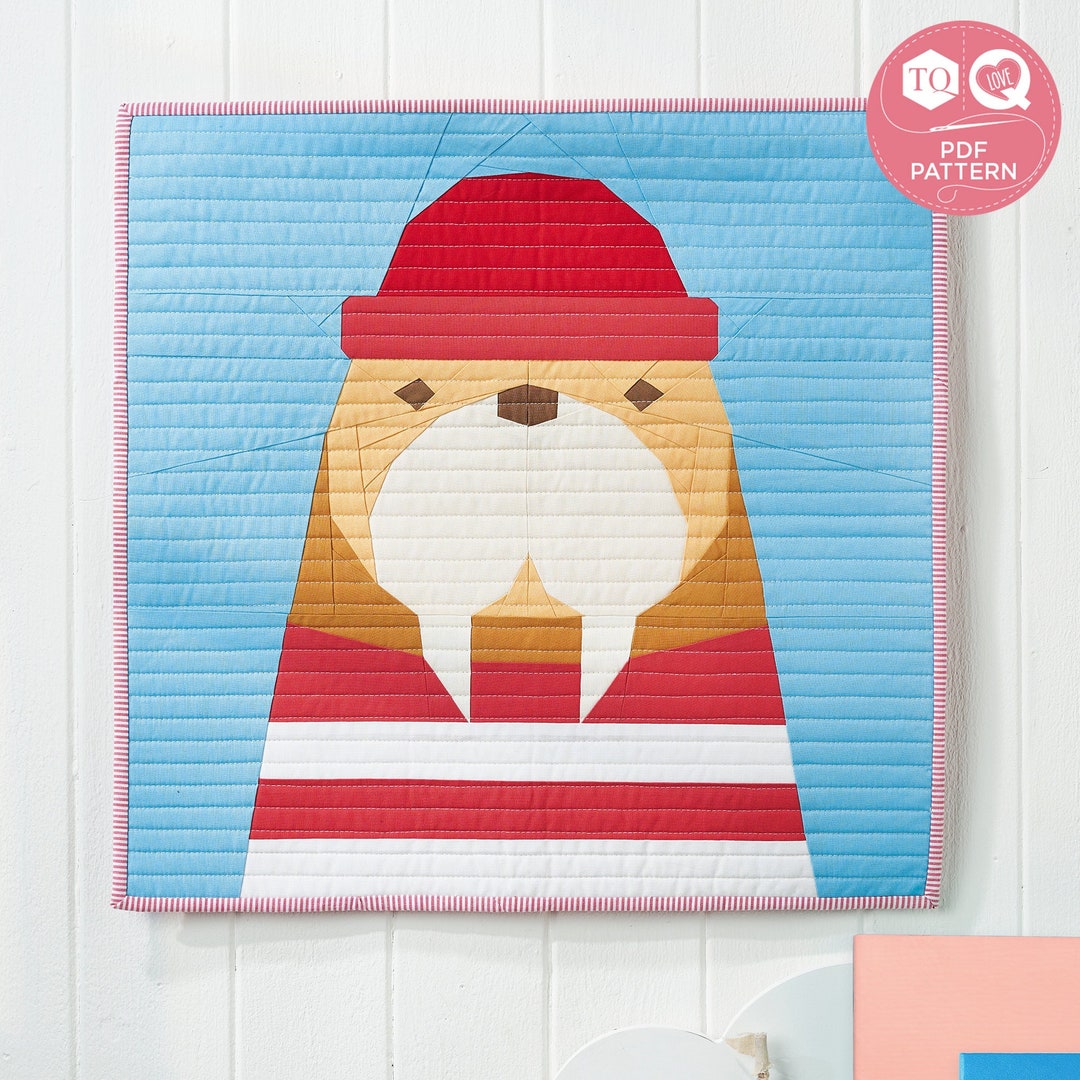 Snips Ahoy Walrus FPP Mini Quilt, Quilting Pattern, Love Patchwork ...