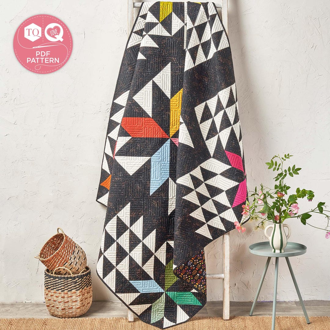Stellar Zebra, Sewing Pattern, HST Quilt, Love Patchwork & Quilting ...